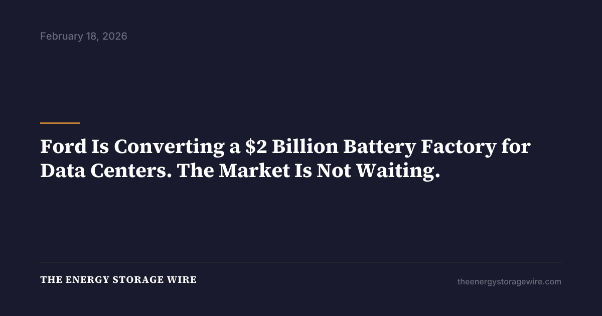 Ford Is Converting a $2 Billion Battery Factory for Data Centers. The ...